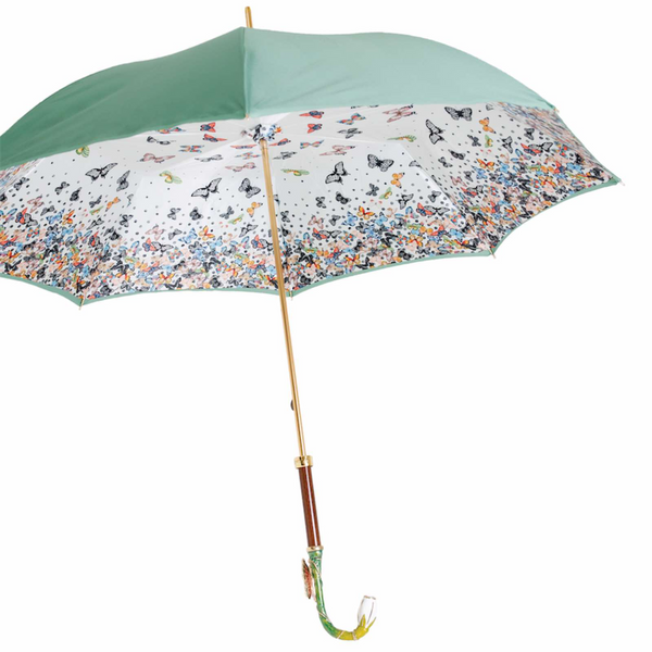 Collectible Red Butterfly Handle with Crystals Double Cloth Umbrella ...