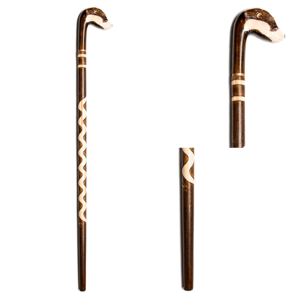 Ferret Walking Stick, Walking Cane Hand Carved - Handmade | ART WALKING ...