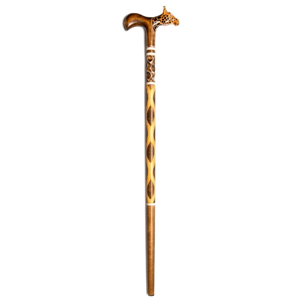 Giraffe Walking Stick, Hand Carved - Handmade | ART WALKING STICKS