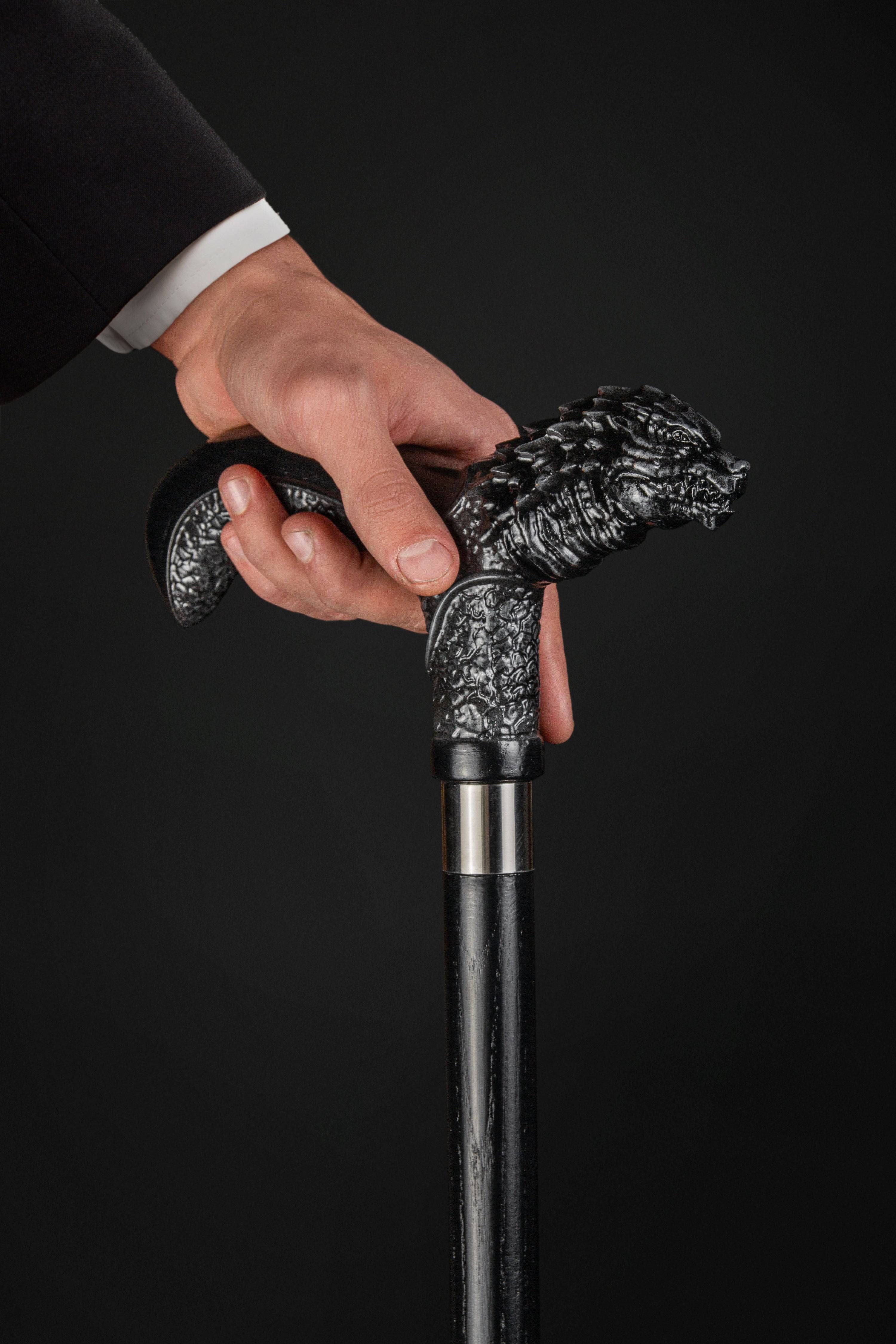 Godzilla Walking Cane, Handmade Natural Wood Walking Canes, Steampunk ...