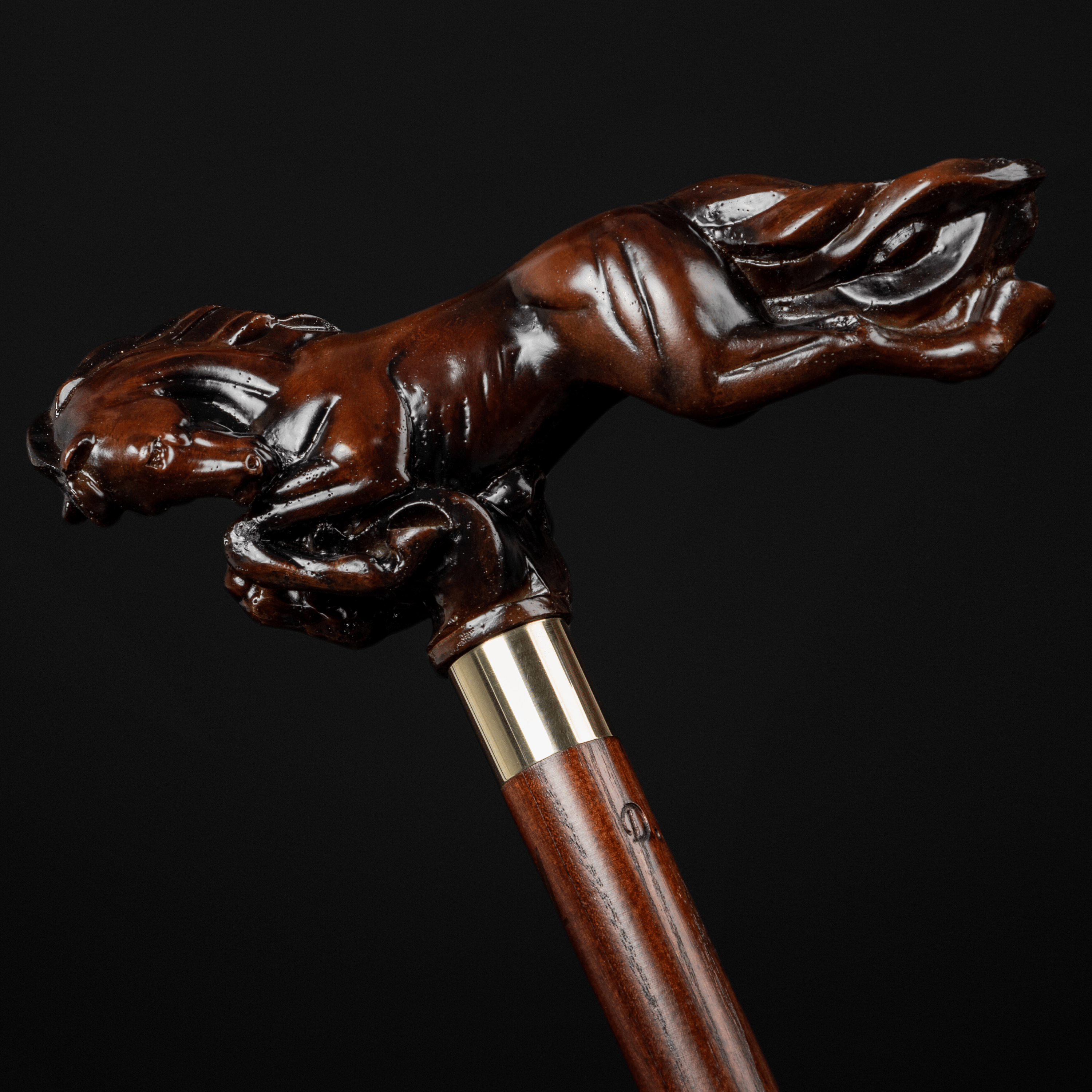 Horse Head Hand Carved Walking Cane Unique Designer Walking Stick