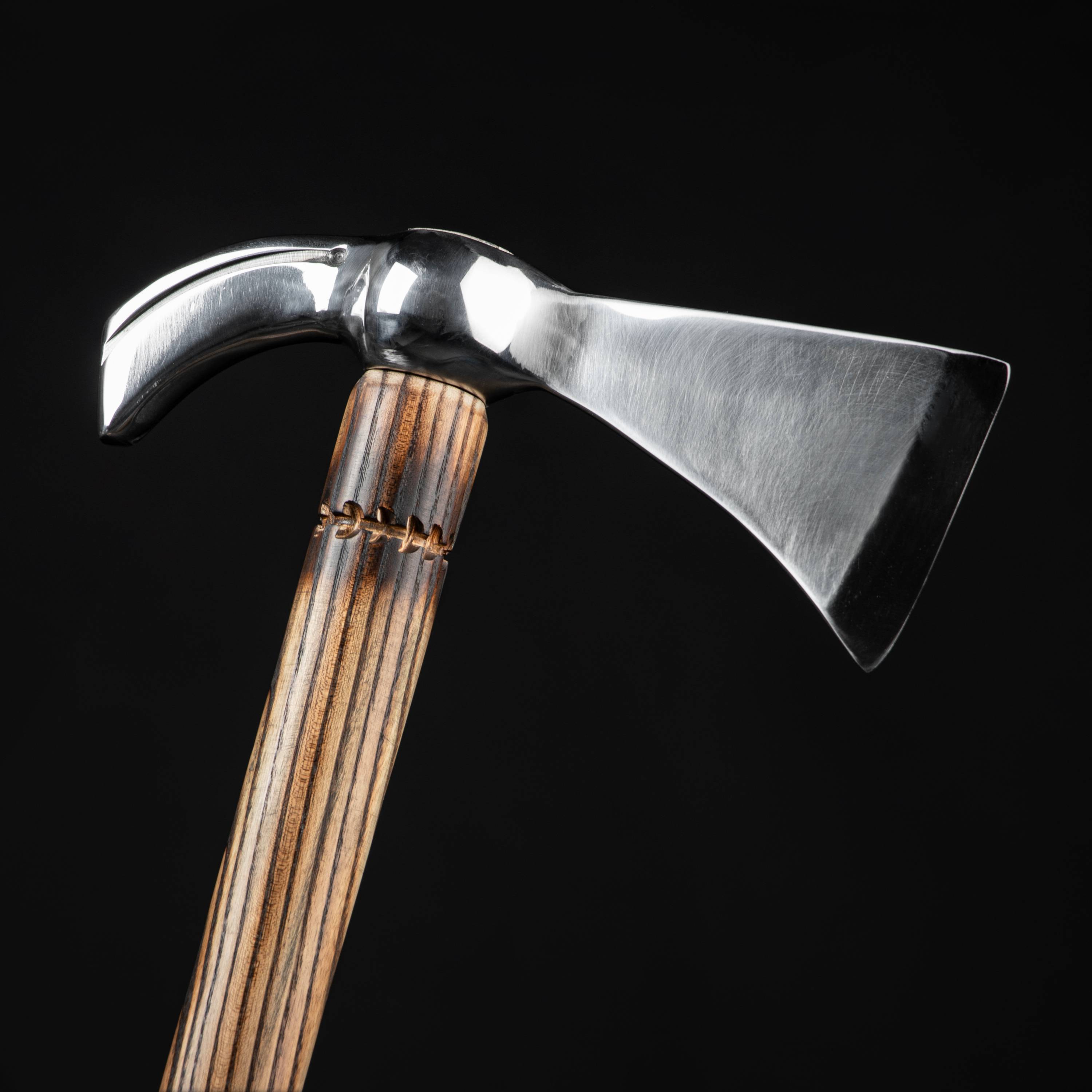 Large Hand Forged Bearded, Walking Stick Fokos Valaska | ART WALKING STICKS