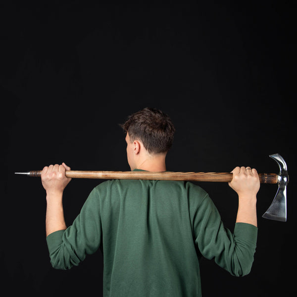 Large Hand Forged Bearded, Walking Stick Fokos Valaska | ART WALKING STICKS