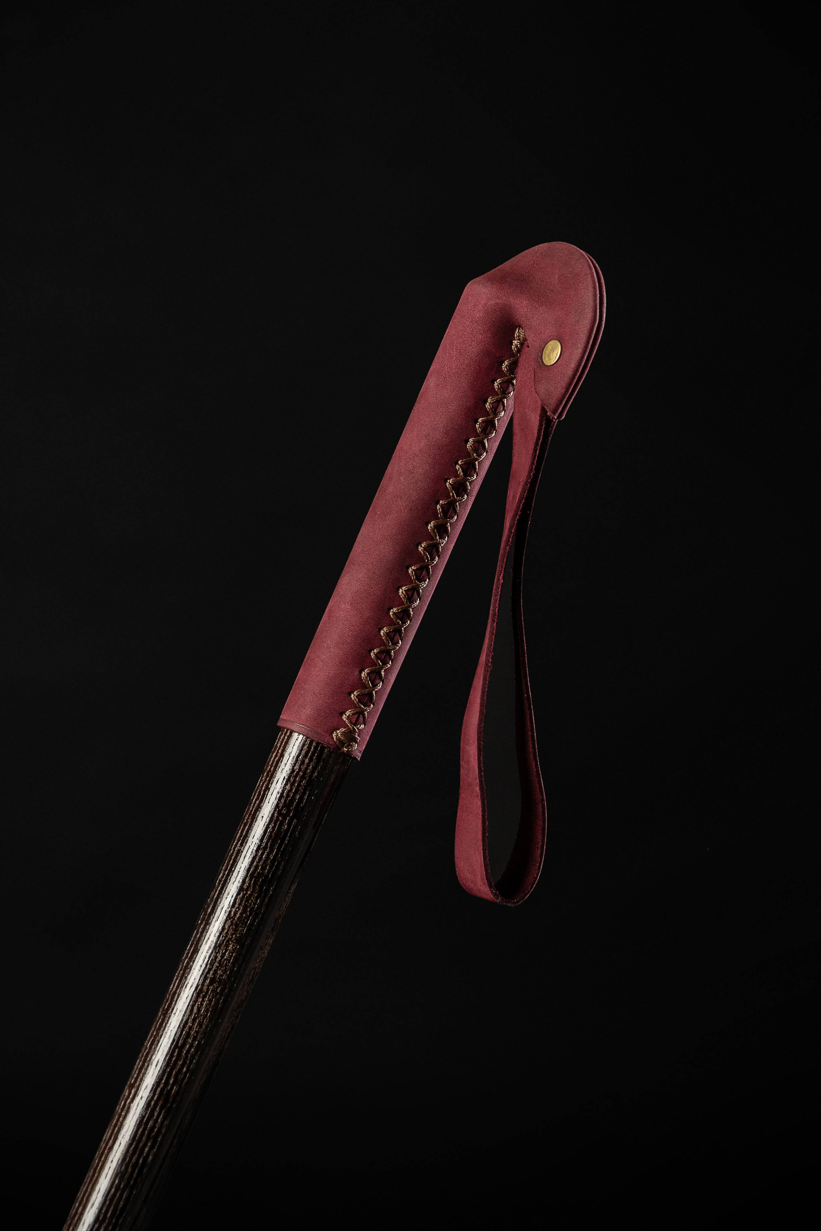 Leather Handle Walking Stick With Wrist Strap | ART WALKING STICKS
