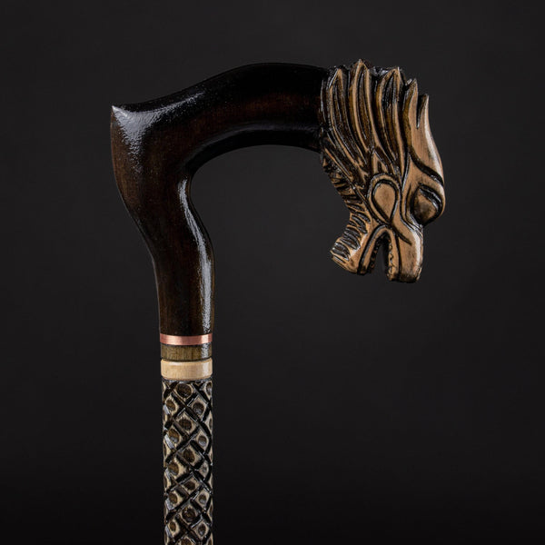 Mythical Wolf Steampunk Cane , Hand Crafted Walking Canes, Right Hand ...