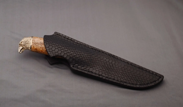 Falcon Brown Designer Handle Hunting and Fishing Knife with Sheath ...