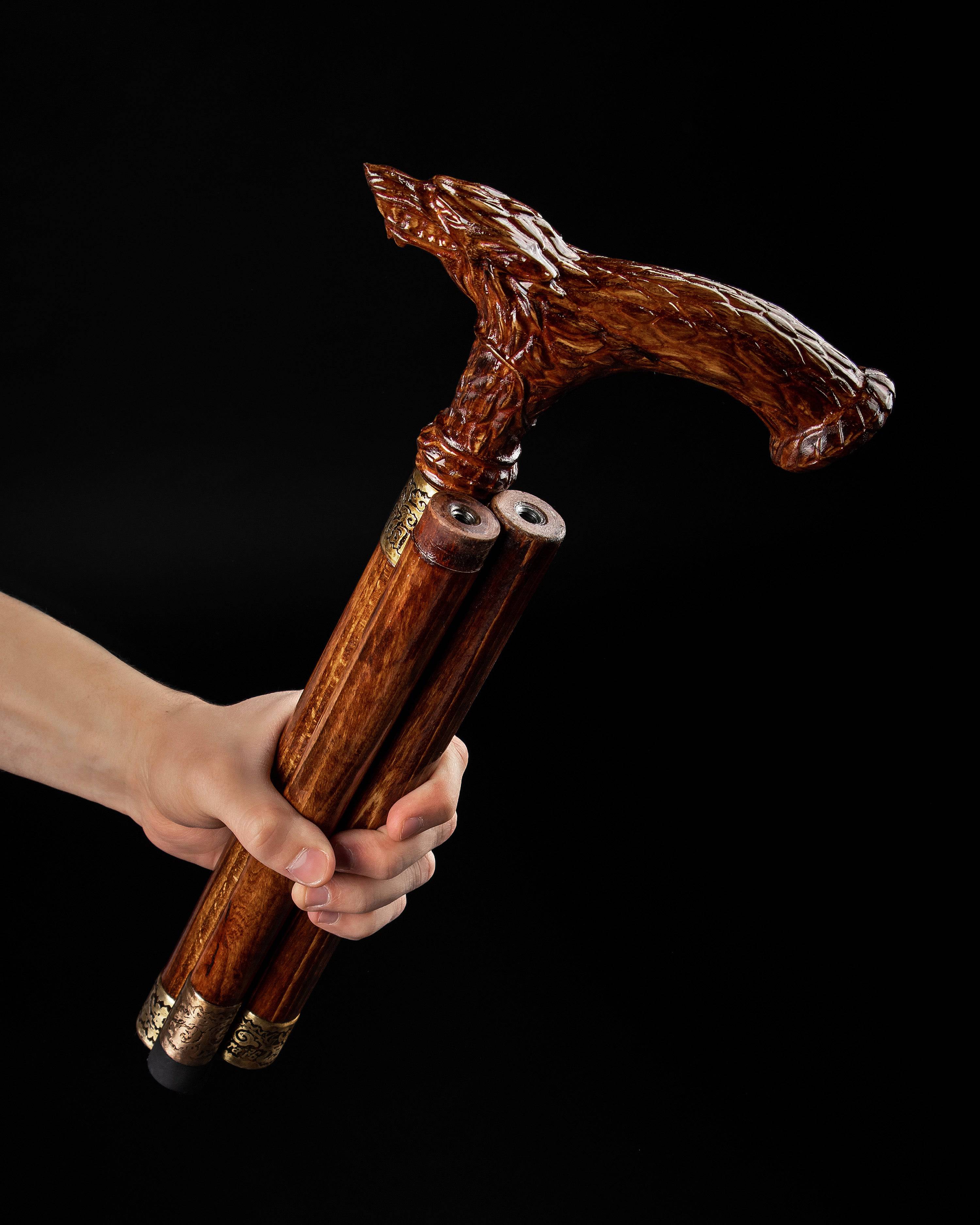 Сollapsible Walking Cane - Wolf, Very Durable, Exclusive collection ...