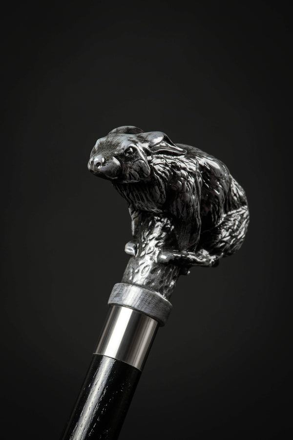 Rabbit Walking Cane, Wooden Rabbit Carving Head Walking Stick | ART ...