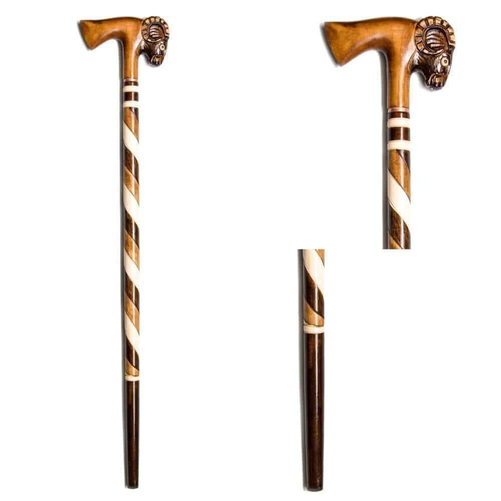 Ram Walking Cane Hand Carved - Art | ART WALKING STICKS