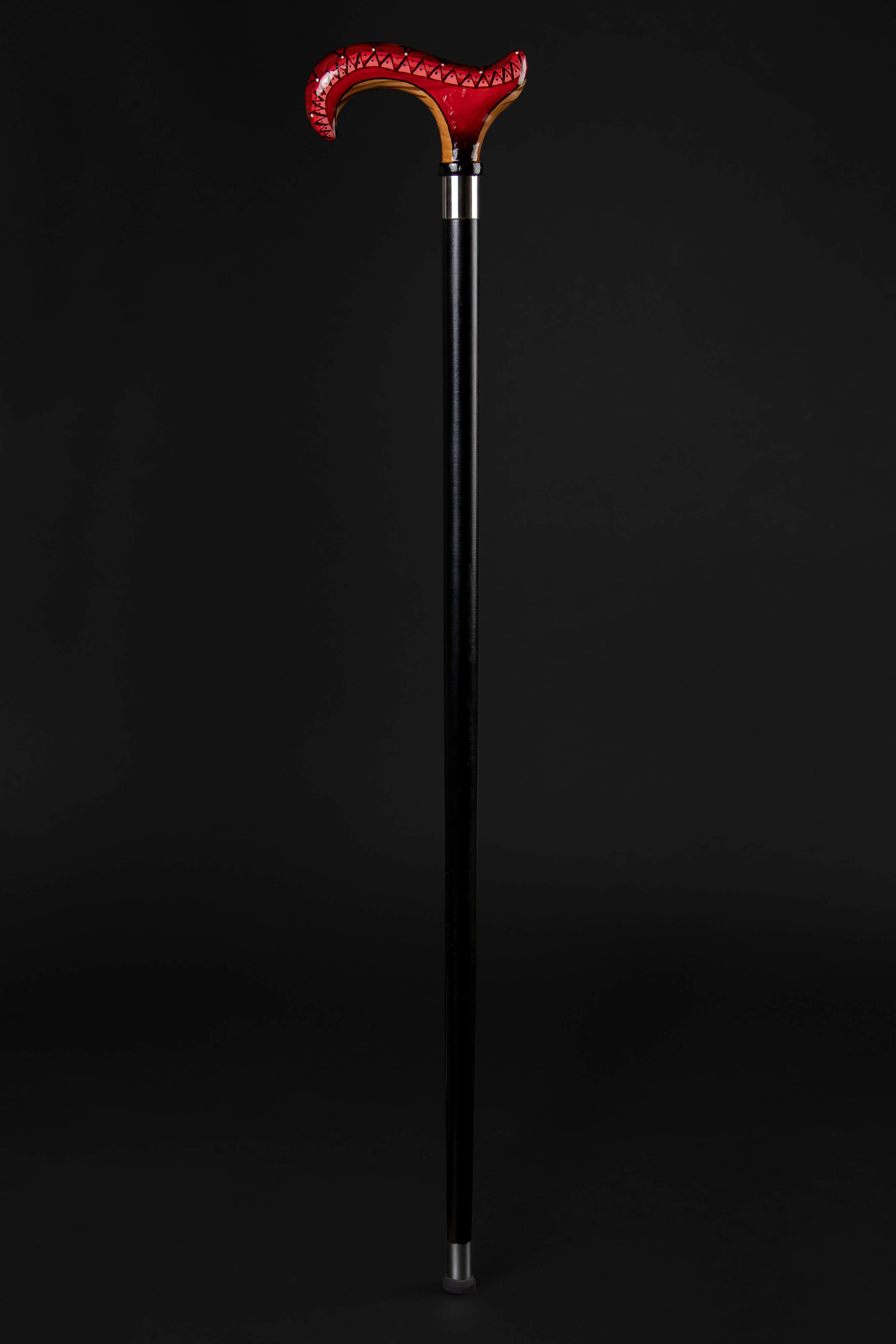 Red Walking Cane, Unique Walking Sticks, Standard Cane- ArtWalkingStic