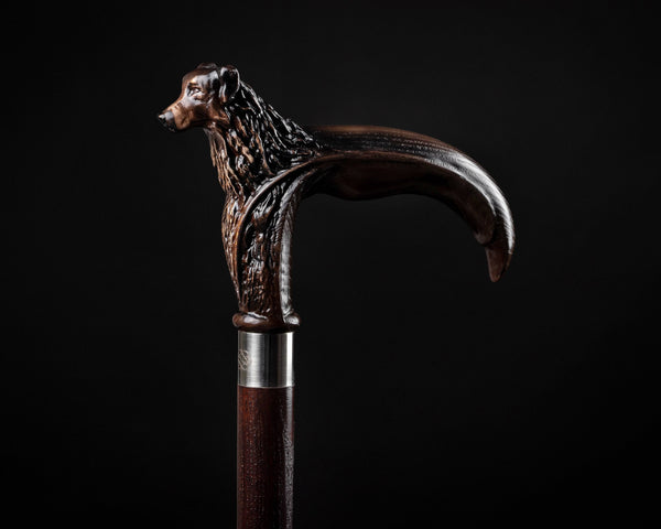 Shepherd Dog Walking Cane With Rubber Tip, Dog Head Walking Cane