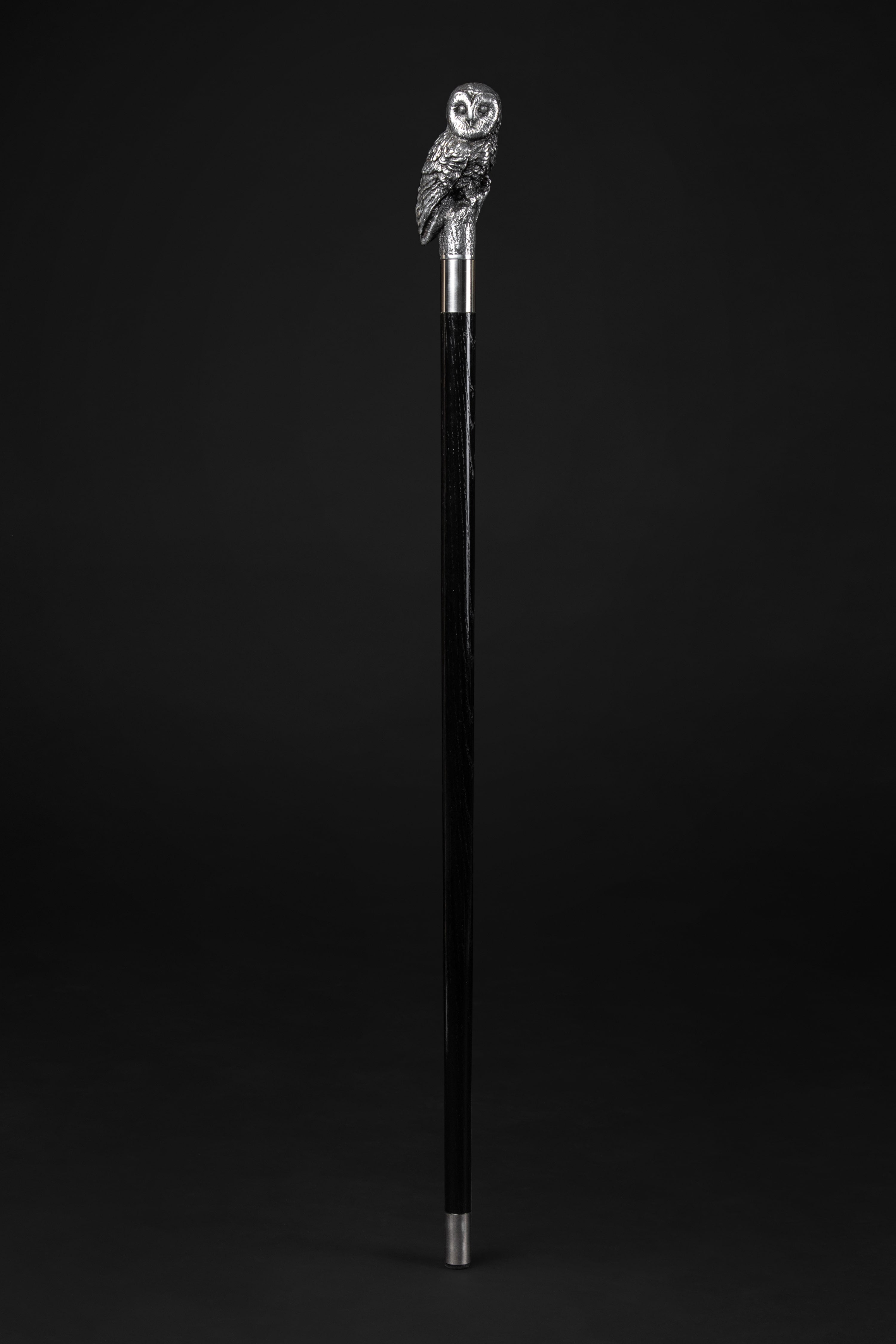 Sterling Silver Owl Walking Stick, Owl Head Walking Cane | ART WALKING ...