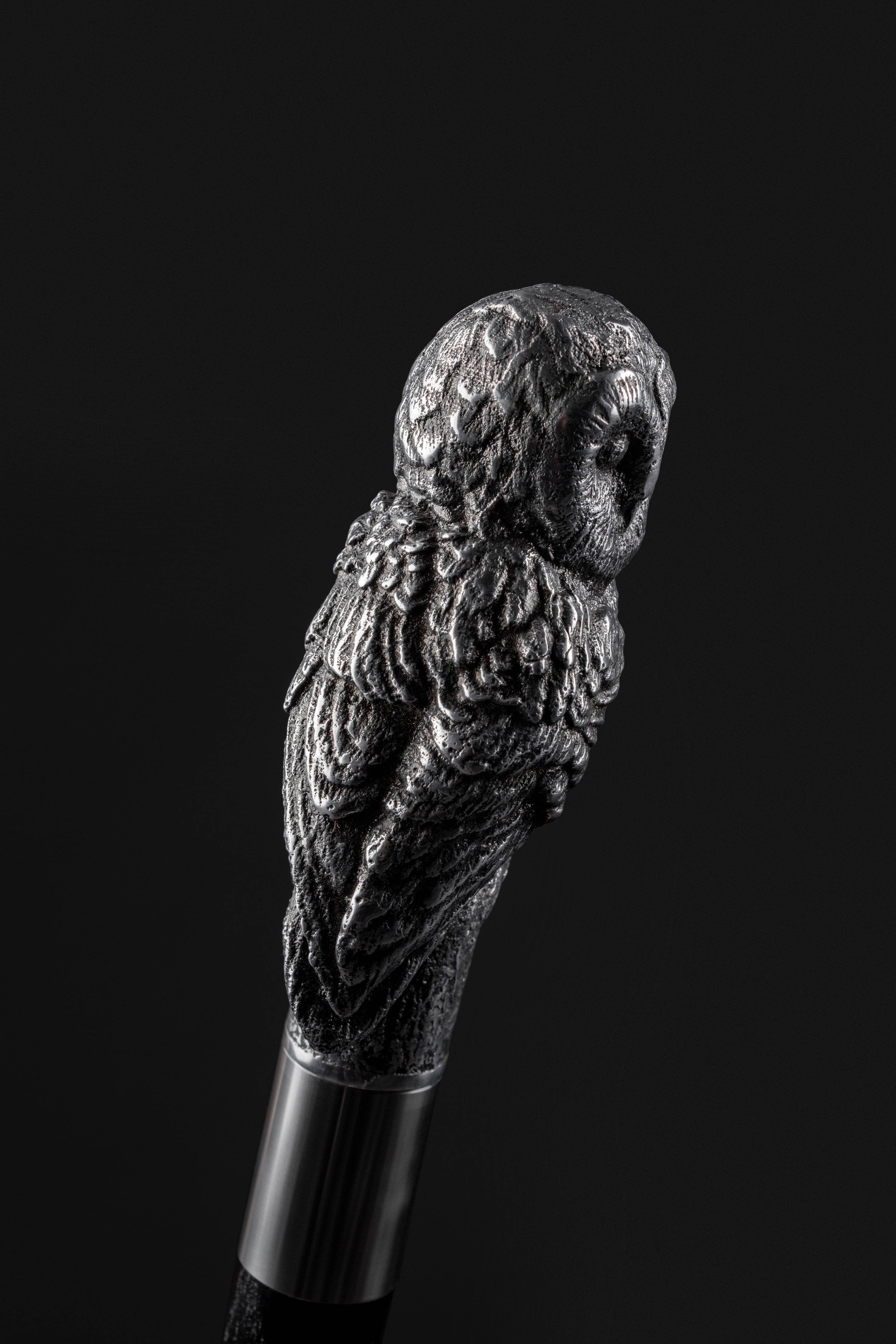Sterling Silver Owl Walking Stick, Owl Head Walking Cane | ART WALKING ...