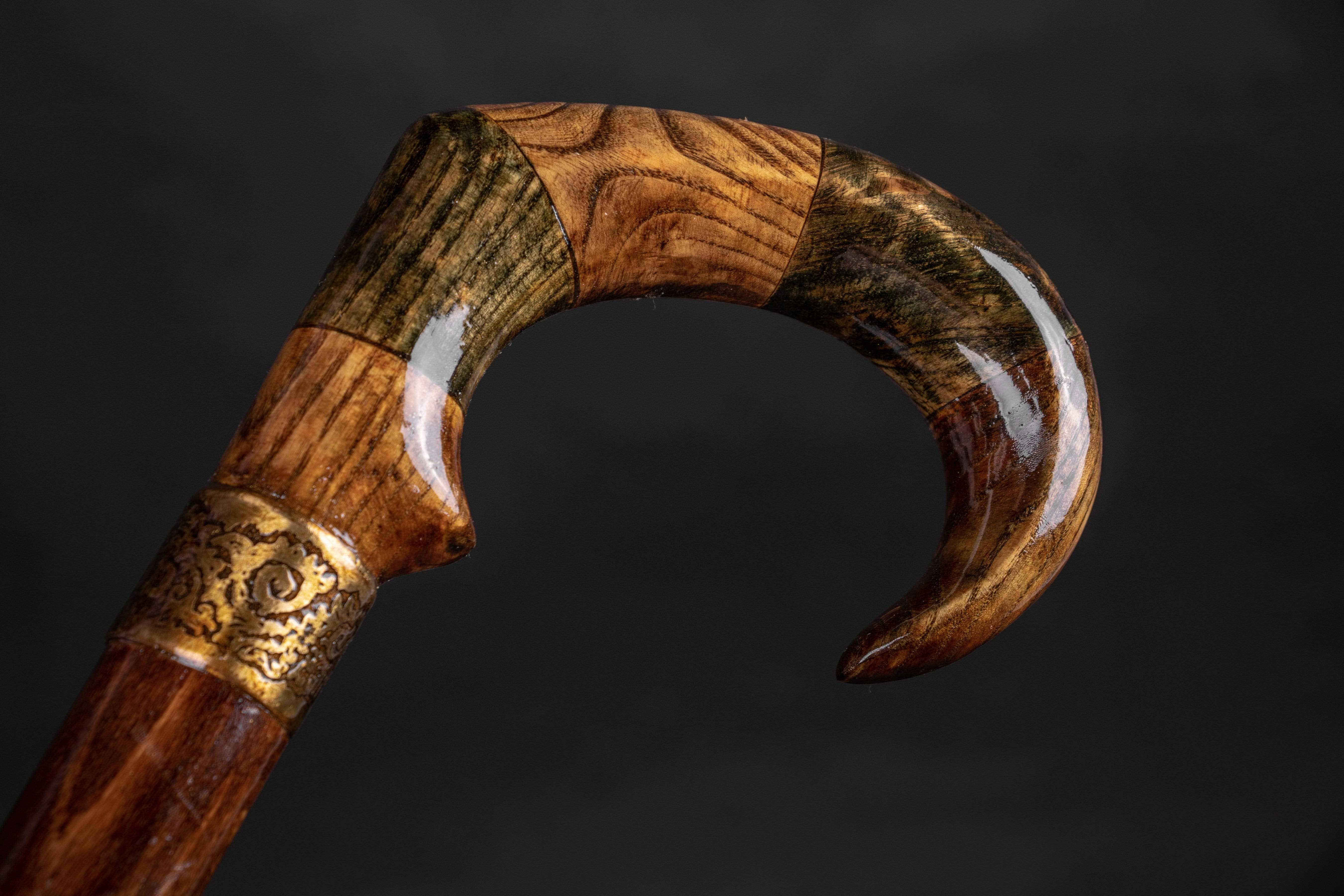 Travel Walking Cane Folding for Mens, Exotic Wood Species | ART WALKING ...