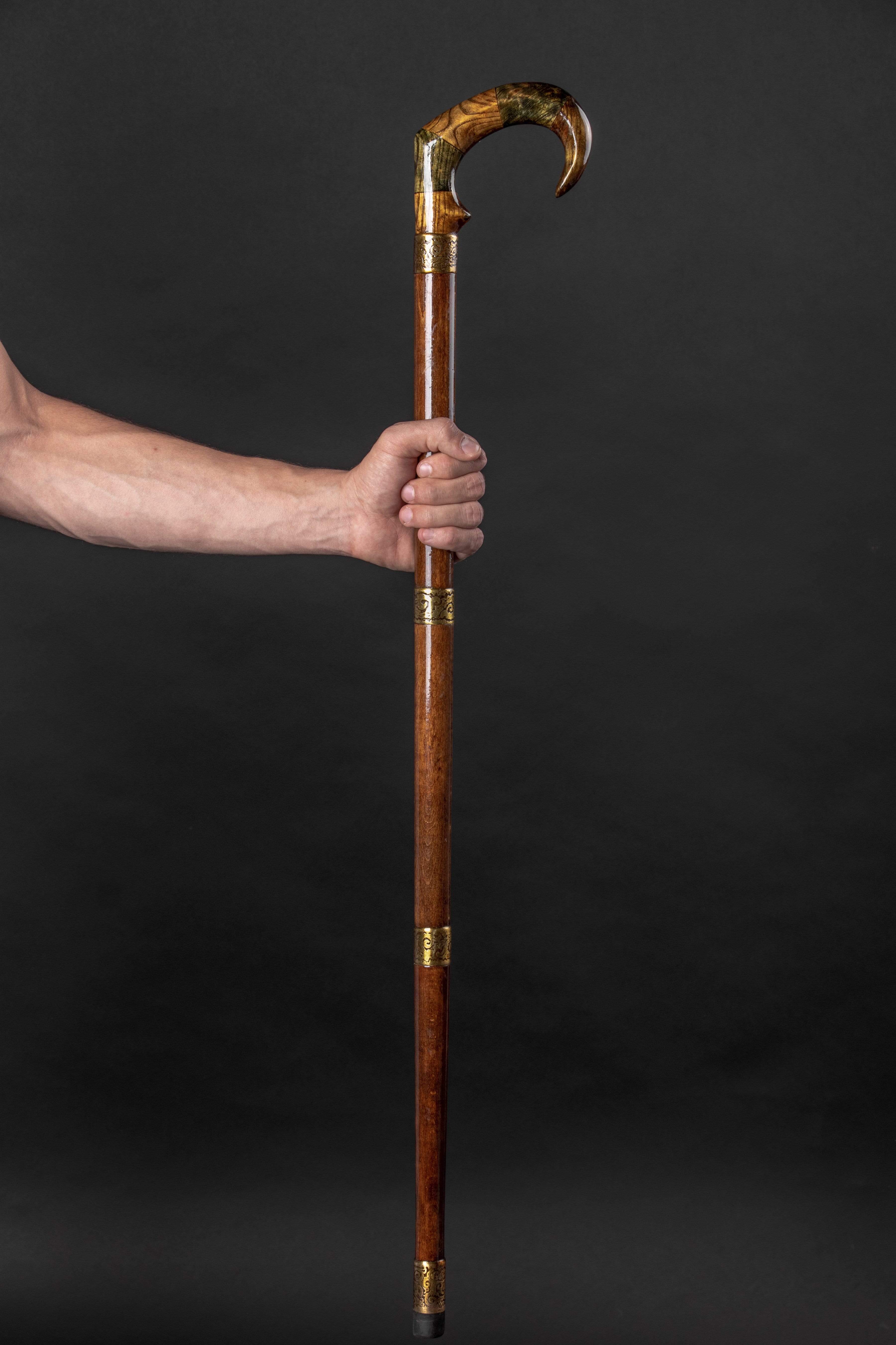 Travel Walking Cane Folding for Mens, Exotic Wood Species | ART WALKING ...