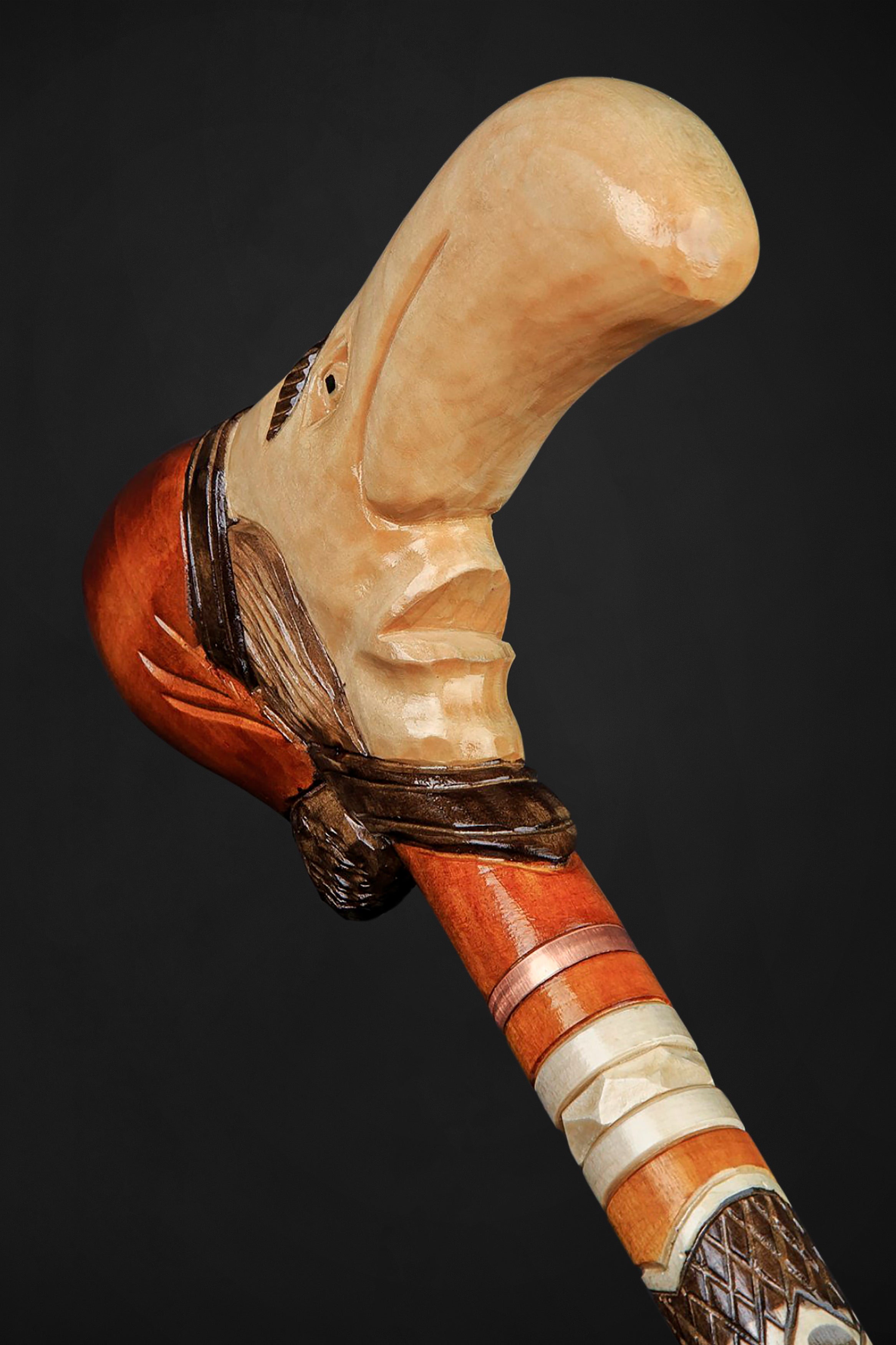 Rare Design Walking Cane, Funny Cane Hand Carved Antique Walking Stick ...