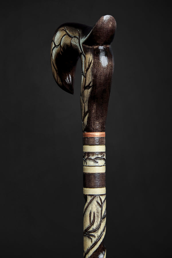 Fancy Walking Stick Fantasy Forest, Gothic Style Comfortable Handle | ART WALKING STICKS