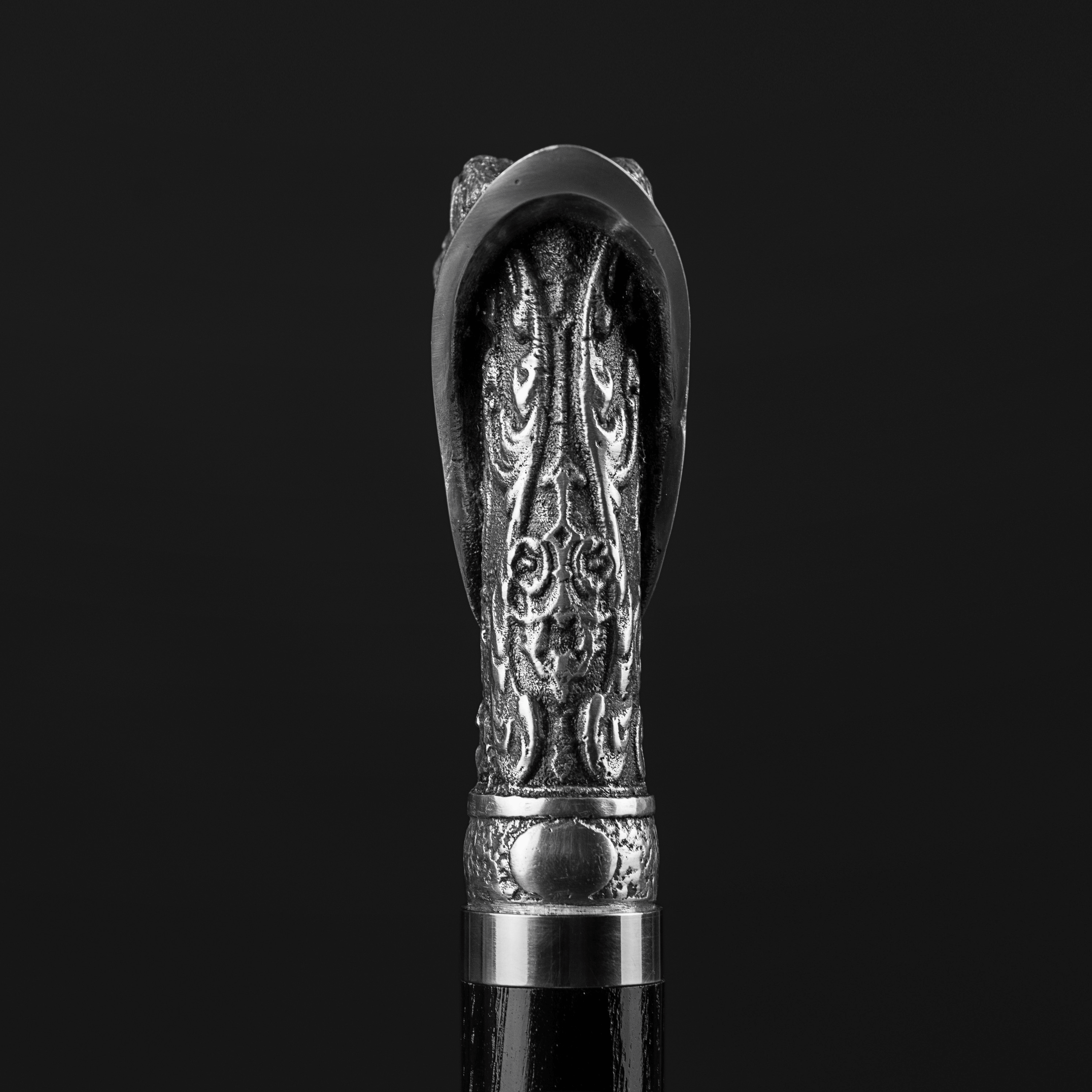 Wolf Cane Silver Сeltic Style, Stylish Metal Handle Wolf