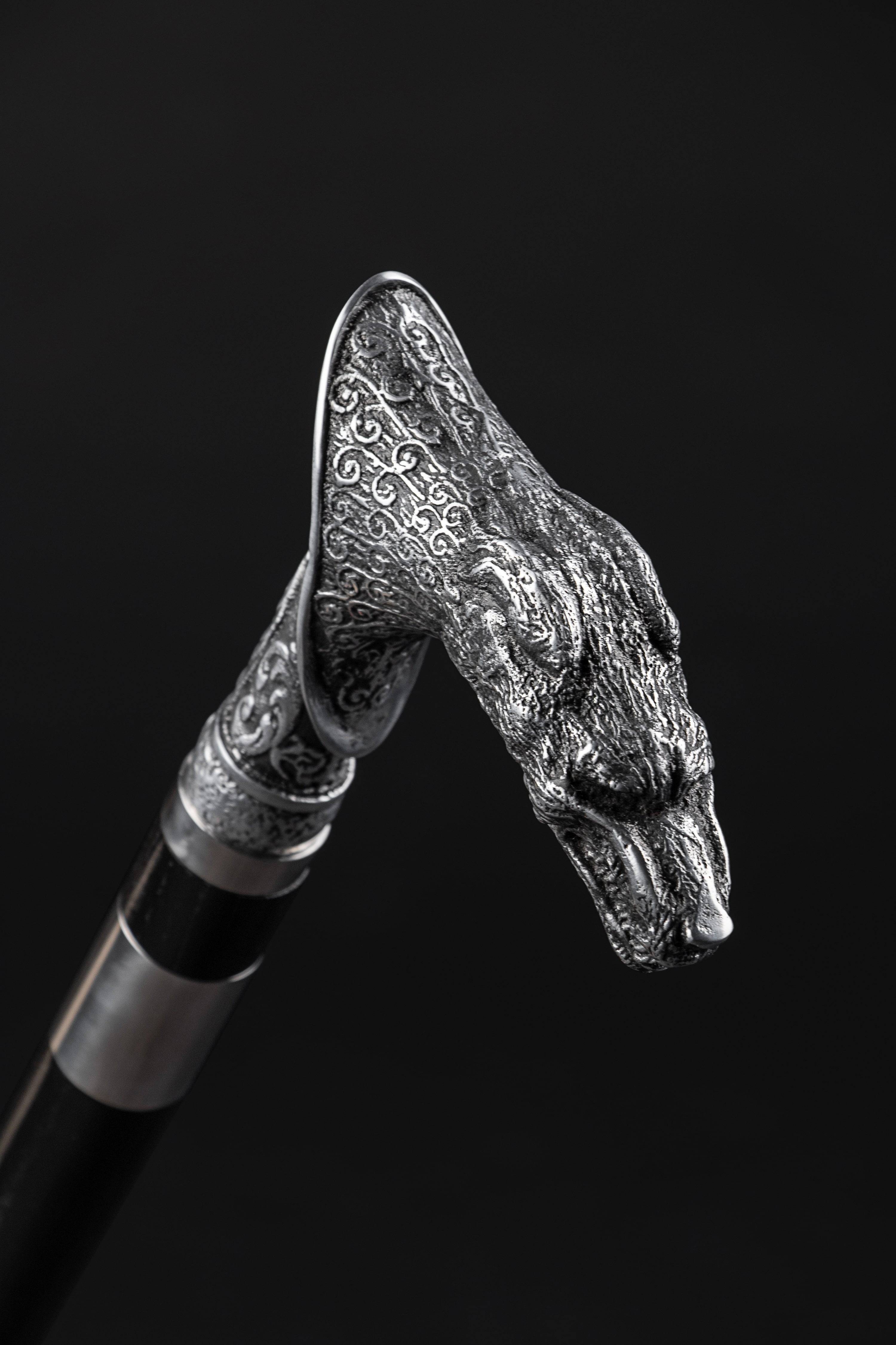 Wolf Cane Silver Сeltic Style, Stylish Metal Handle Wolf | ART WALKING ...