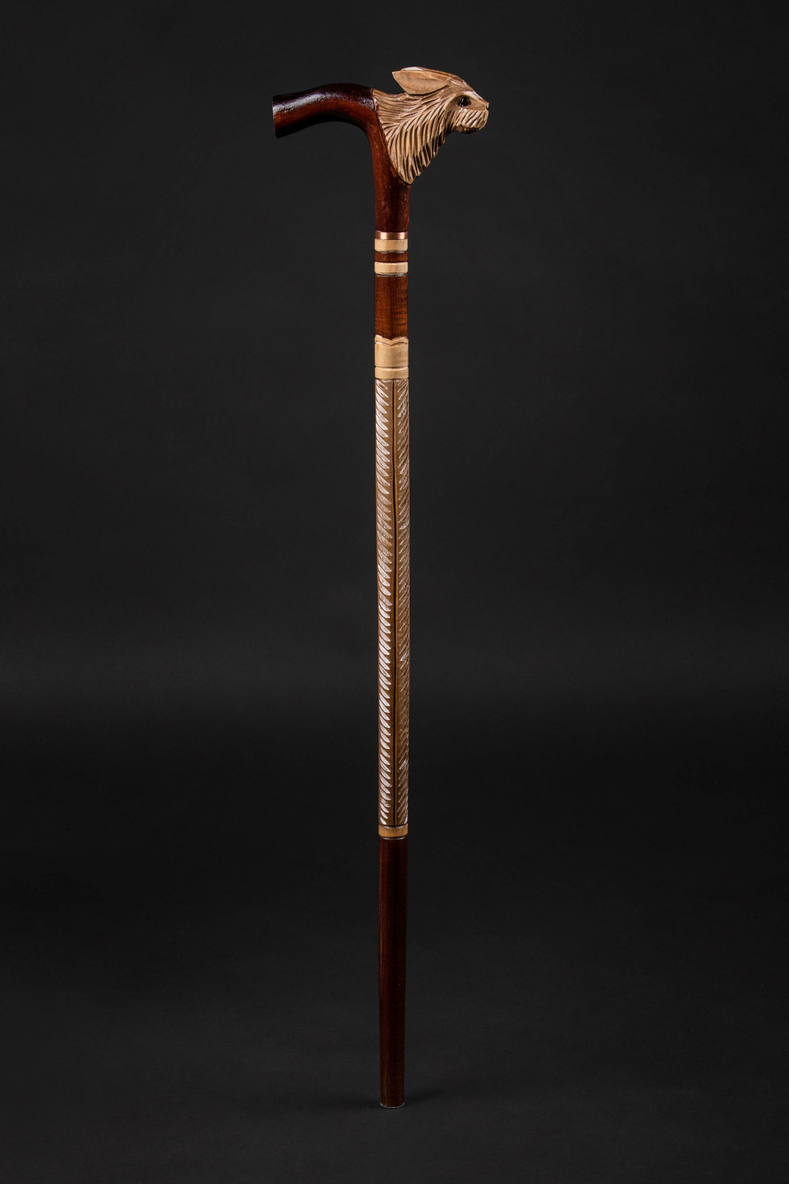 Wooden Carved Animal Walking Cane - Rabbit Walking Stick | ART WALKING ...