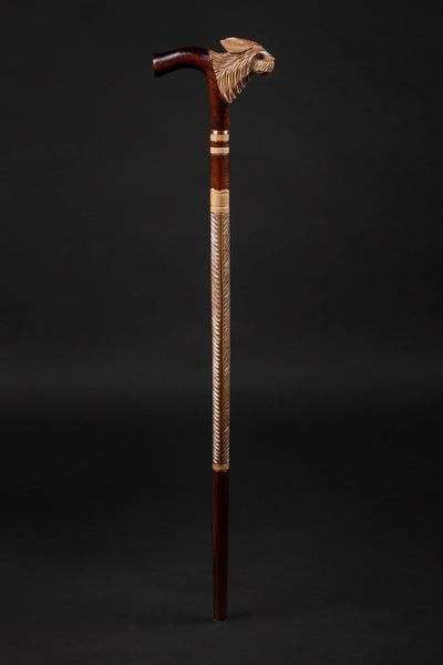 Wooden Carved Animal Walking Cane - Rabbit Walking Stick | ART WALKING ...