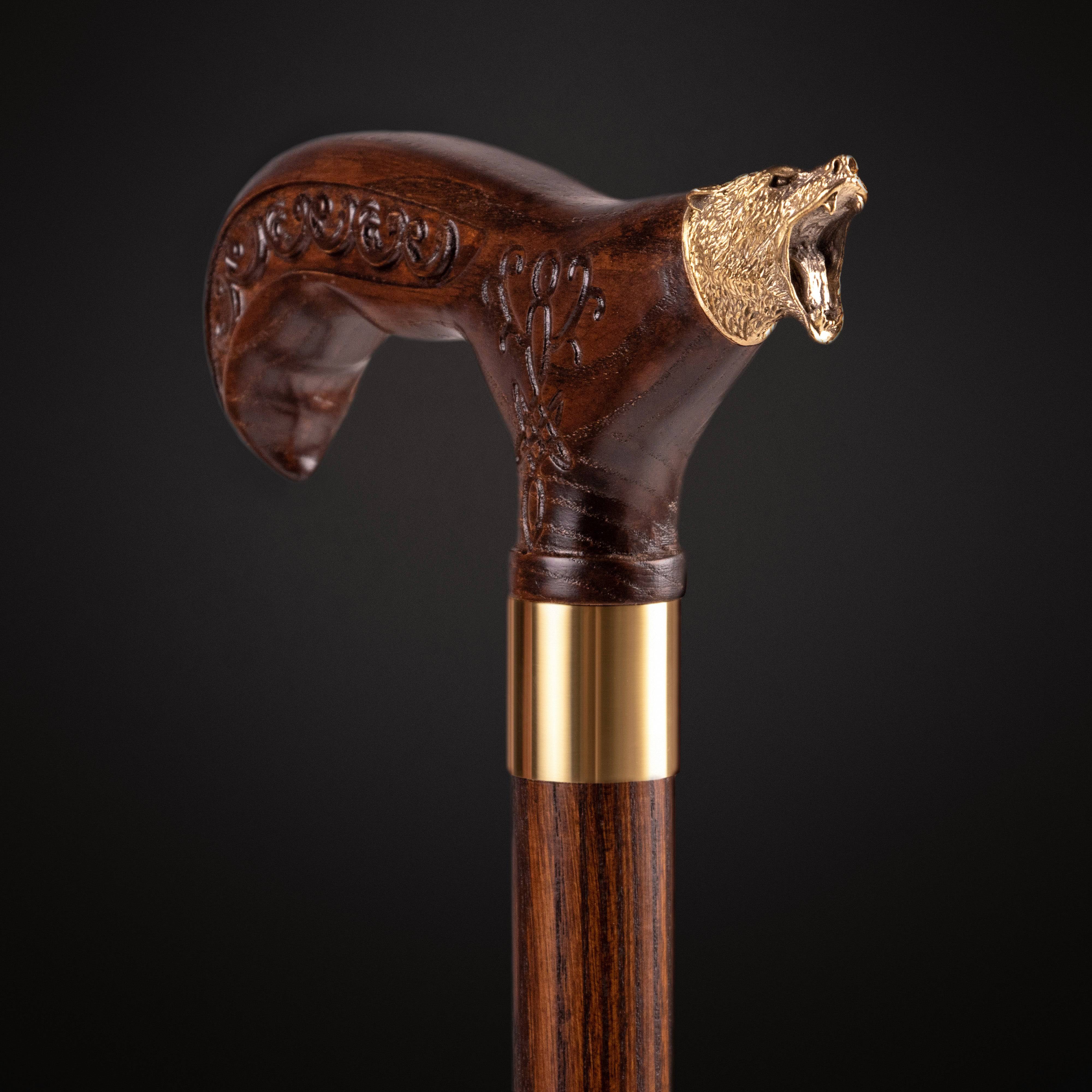 Wooden Walking Cane Bear - Accessory for Men and Women - Fancy Walking ...