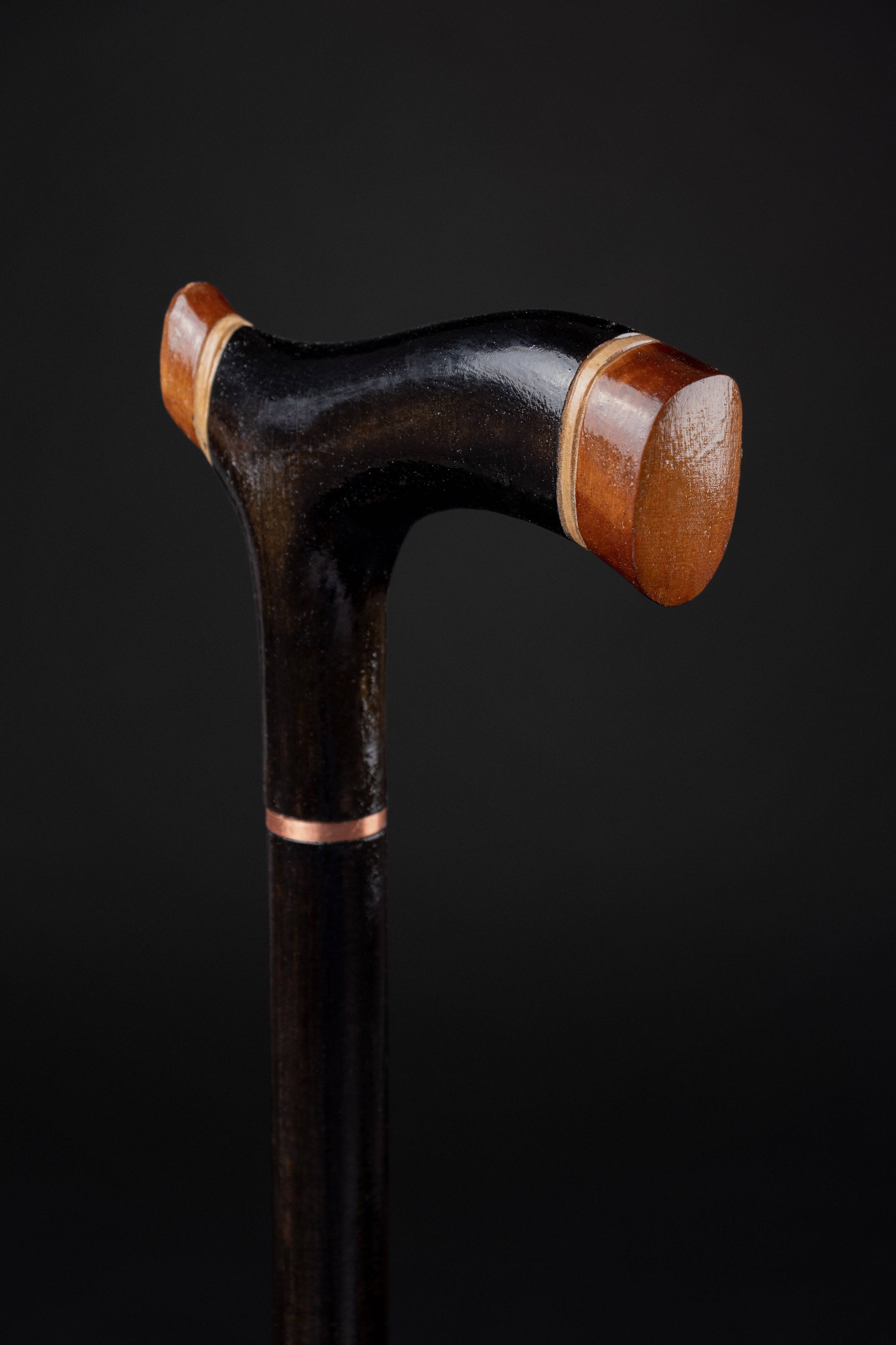 Wooden Walking Cane Vintage, Traditional Handle