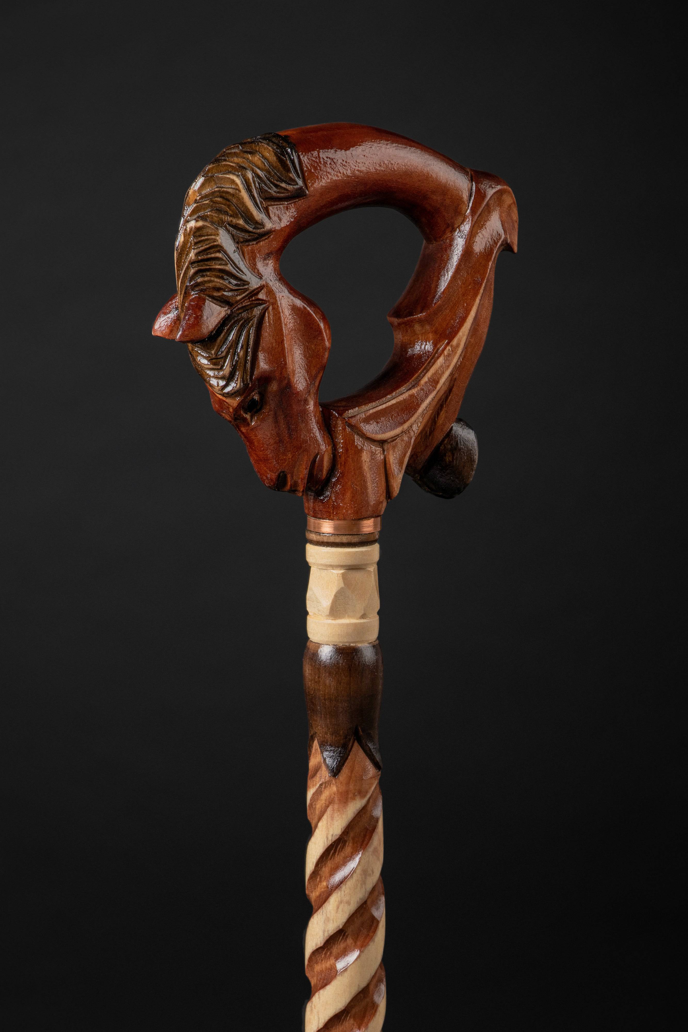 Wooden Walking Stick Horse Designer Canes For Men and Women | ART ...