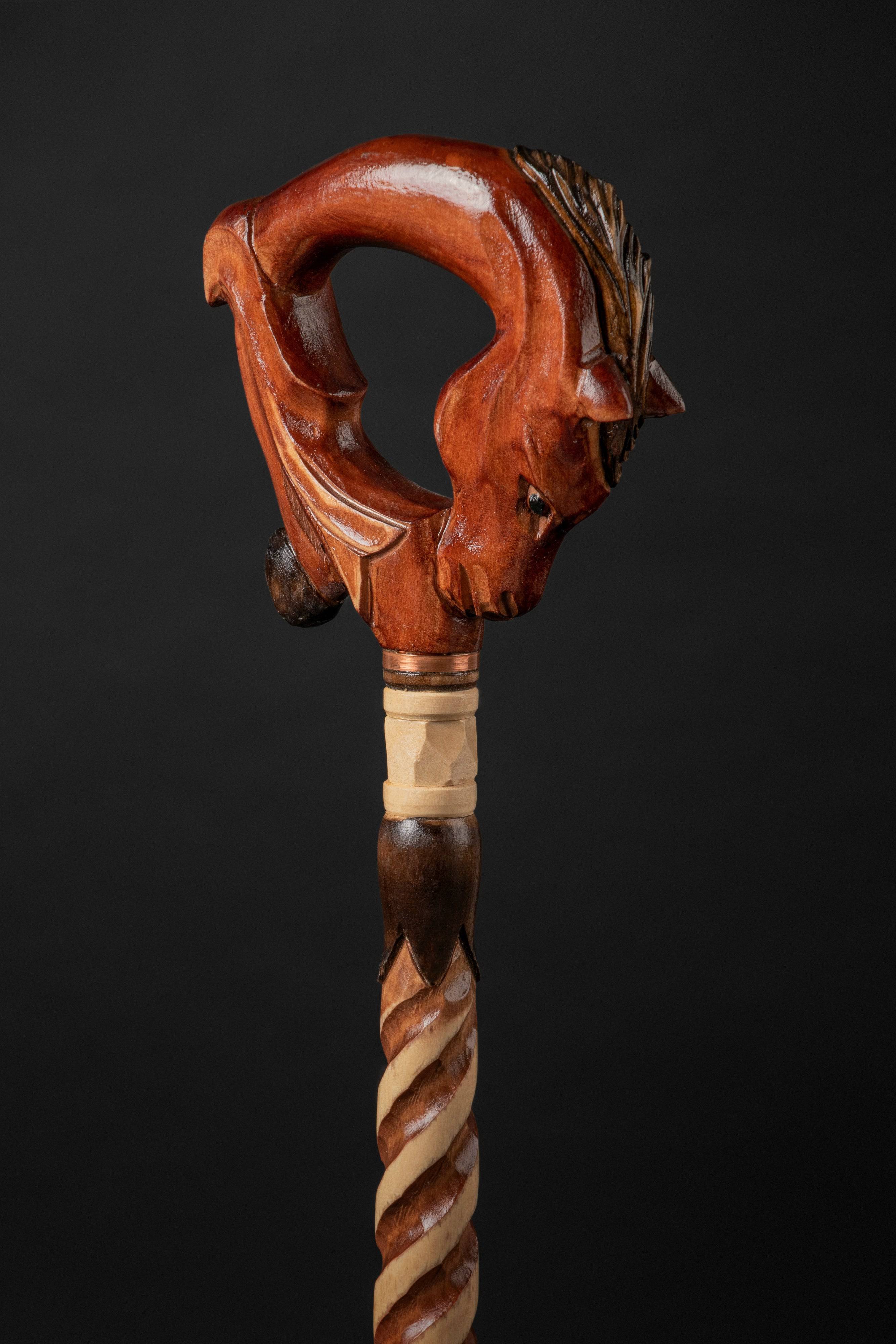 Wooden Walking Stick Horse Designer Canes For Men and Women | ART ...