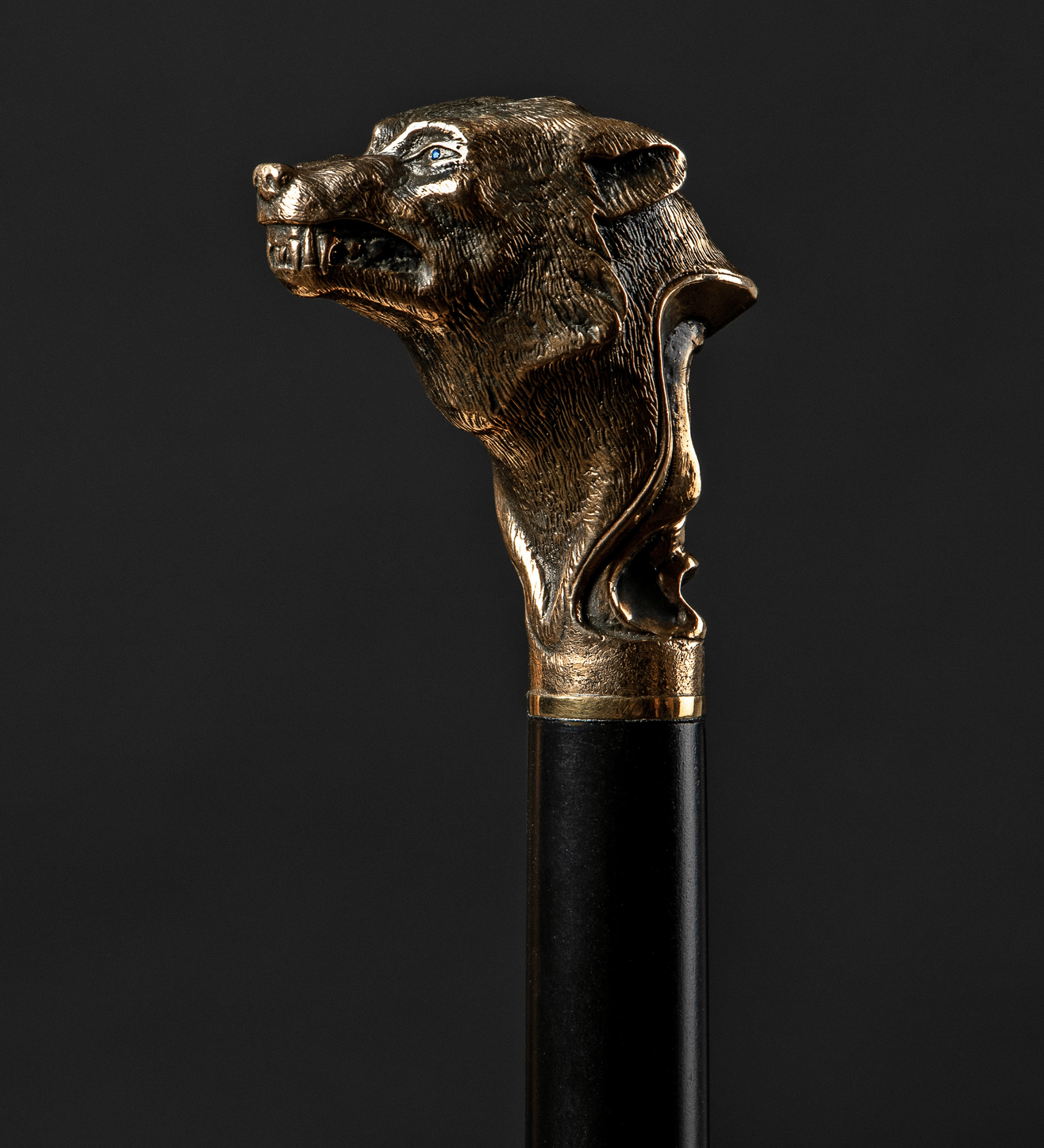 Handmade Sword Walking Cane Wolf Hidden Blade Sword Stick, Damascus St