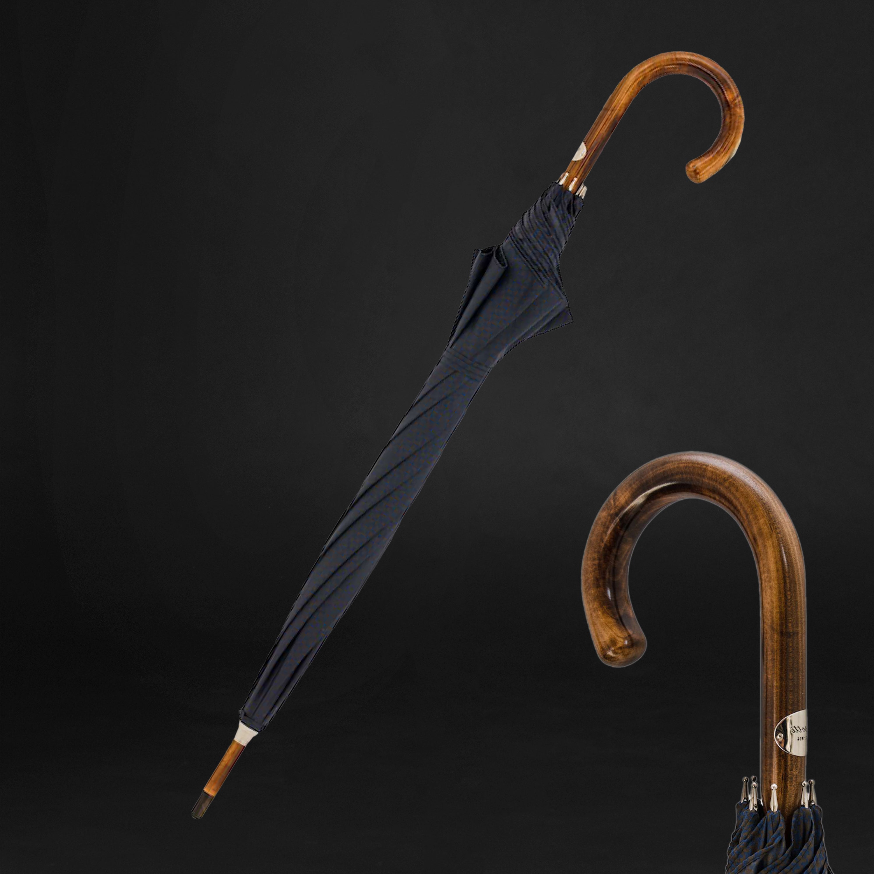 Classic Gentleman's Umbrella, Antique Wooden Handle | ART WALKING STICKS