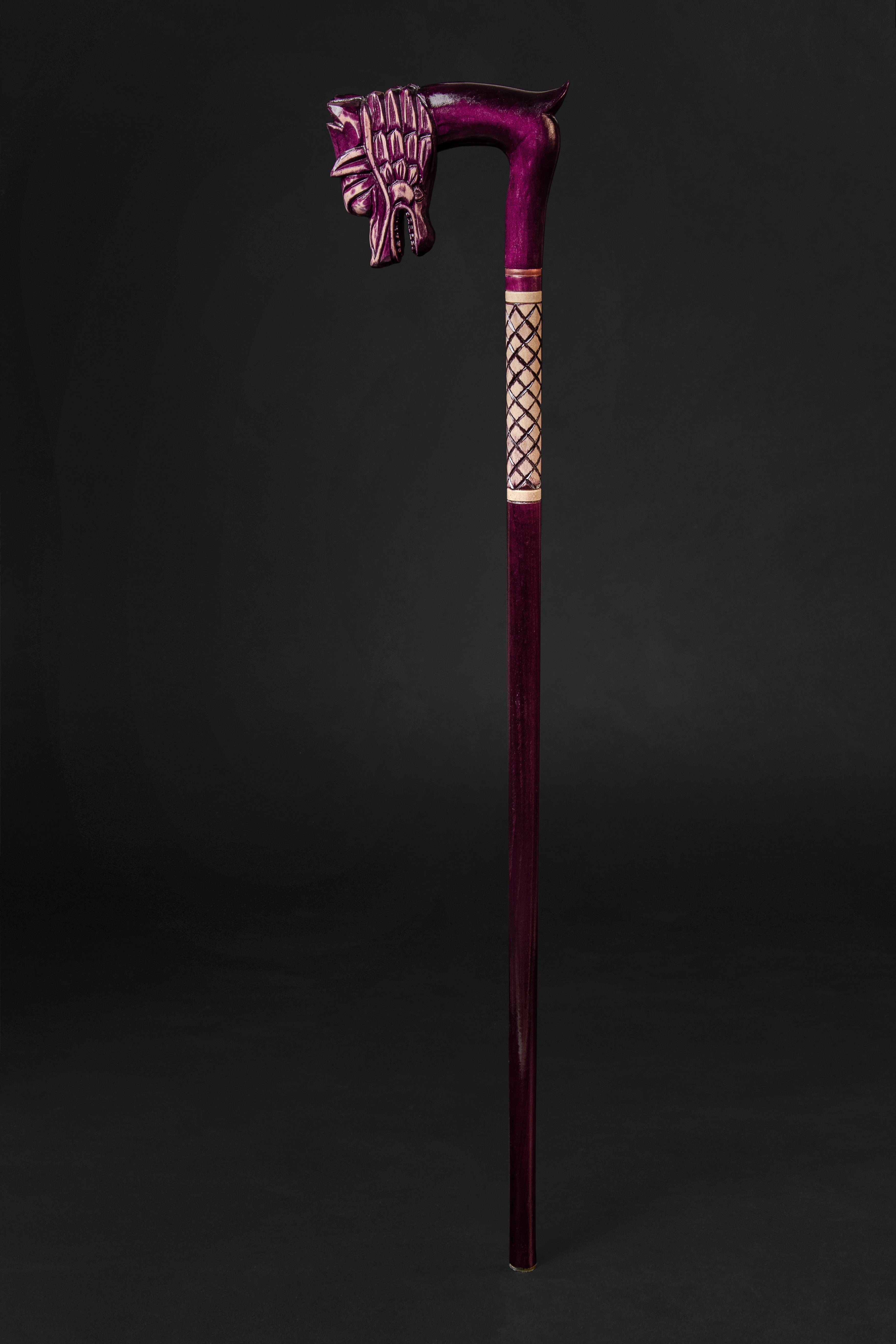 Hand Сarved Dragon Walking Stick, Vintage Dragon Walking Cane | ART ...