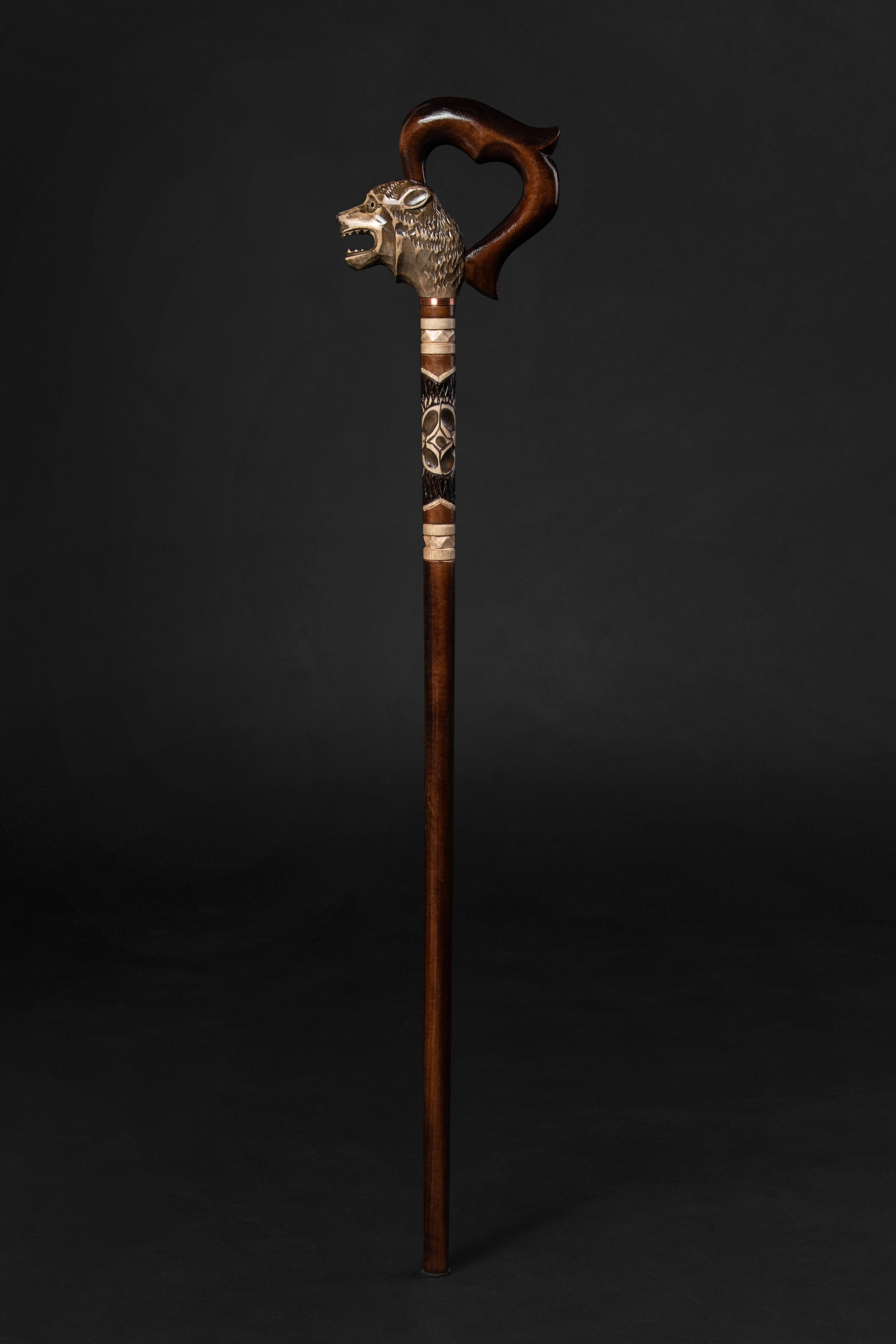 Steampunk Walking Cane, Wolfman Walking Stick Wolf Head | ART WALKING ...