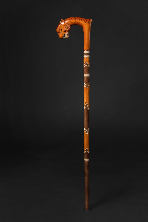 Tiger Walking Stick, Walking Cane Hand Carved - Handmade | ART WALKING ...