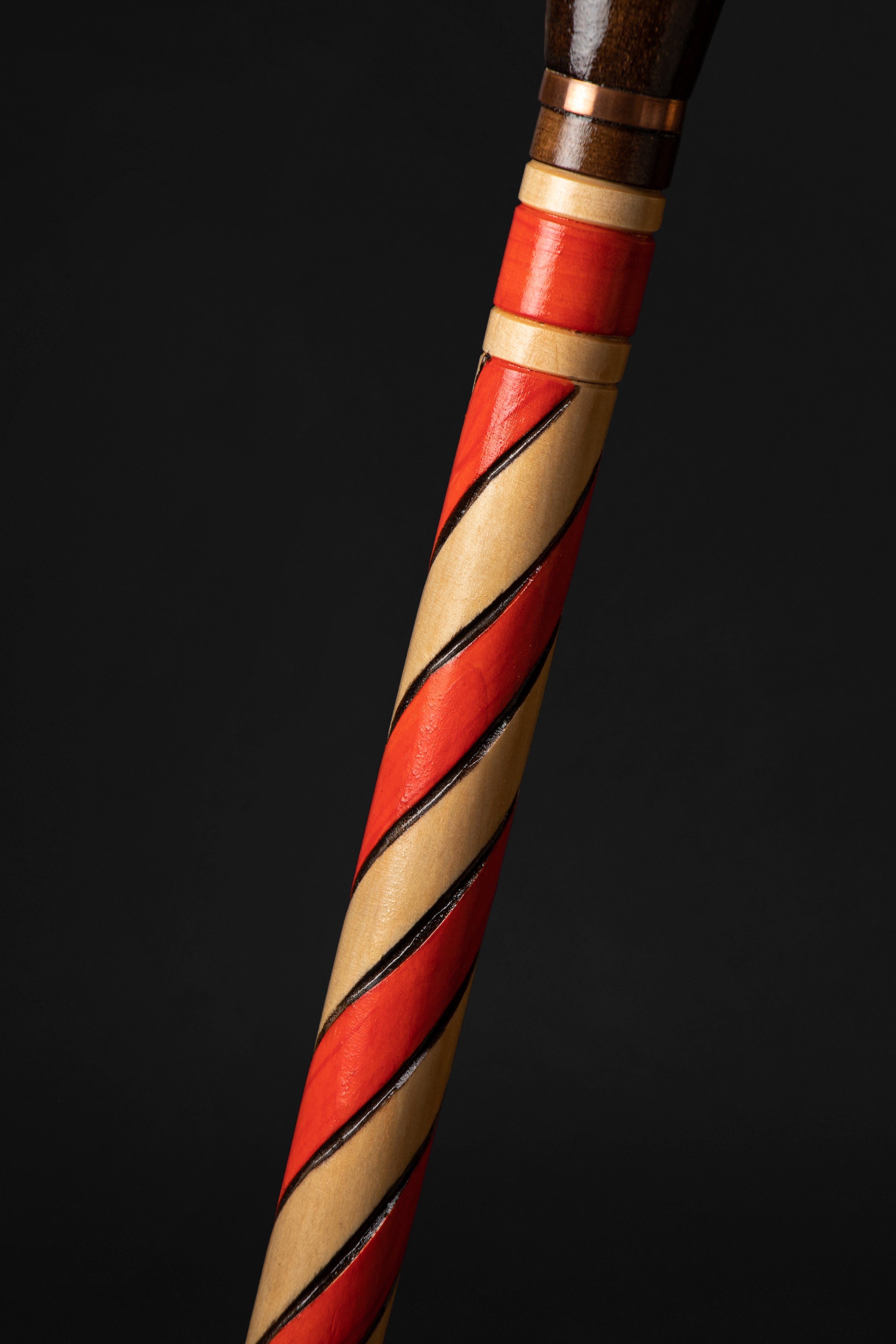 Santa Claus Christmas Walking Cane Candy Stick, Hand Carved | ART ...