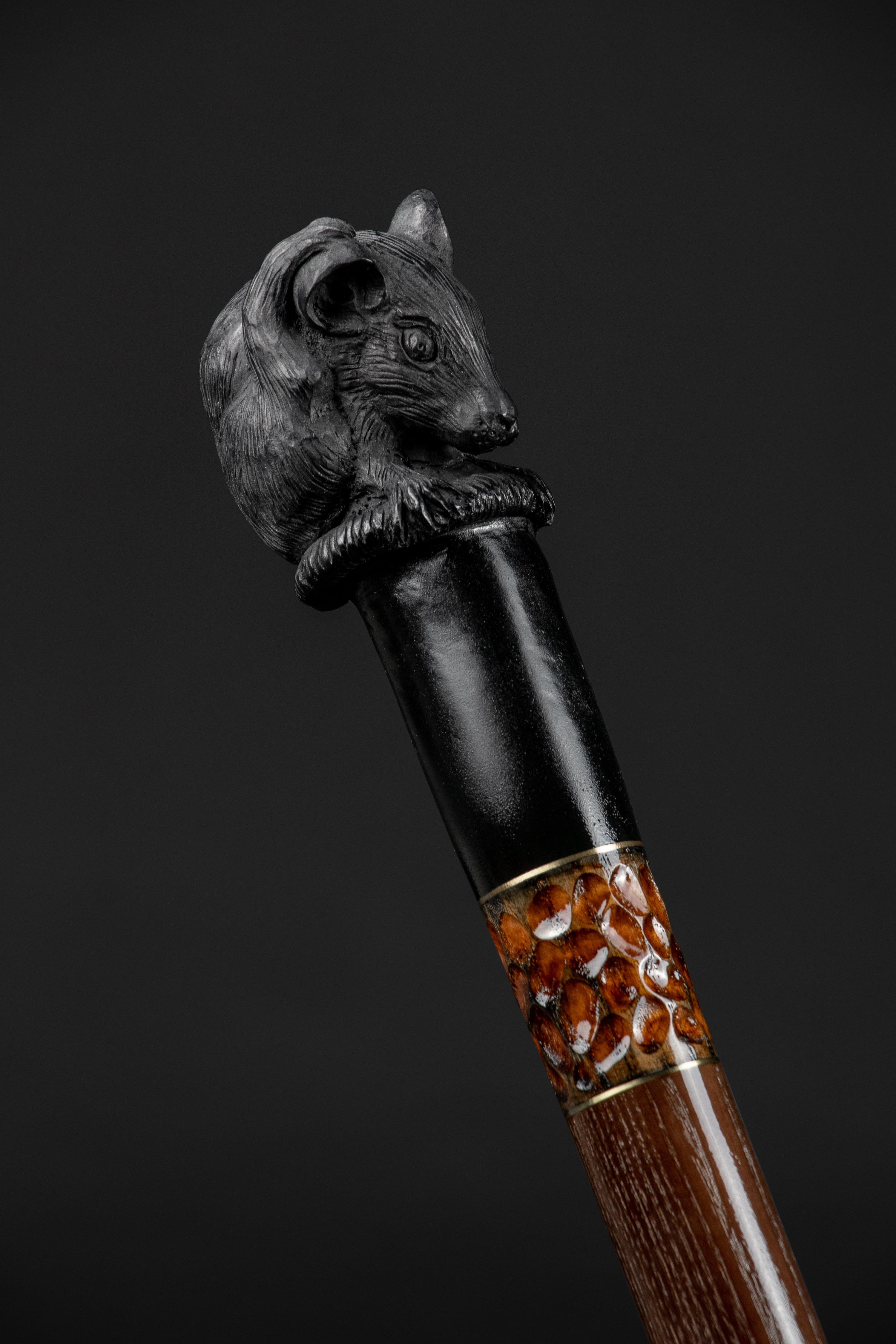 Antique Walking Cane Mouse, Unique Design Handle by Craftsman | ART ...