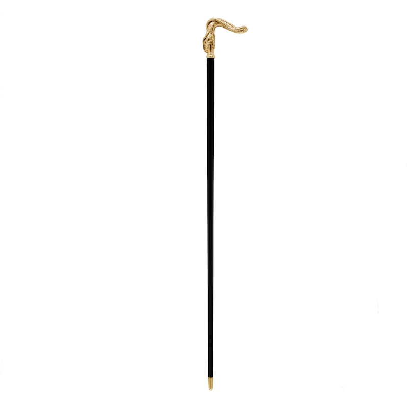 Handmade Golden Snake Walking Stick, Luxury Stylish Cane