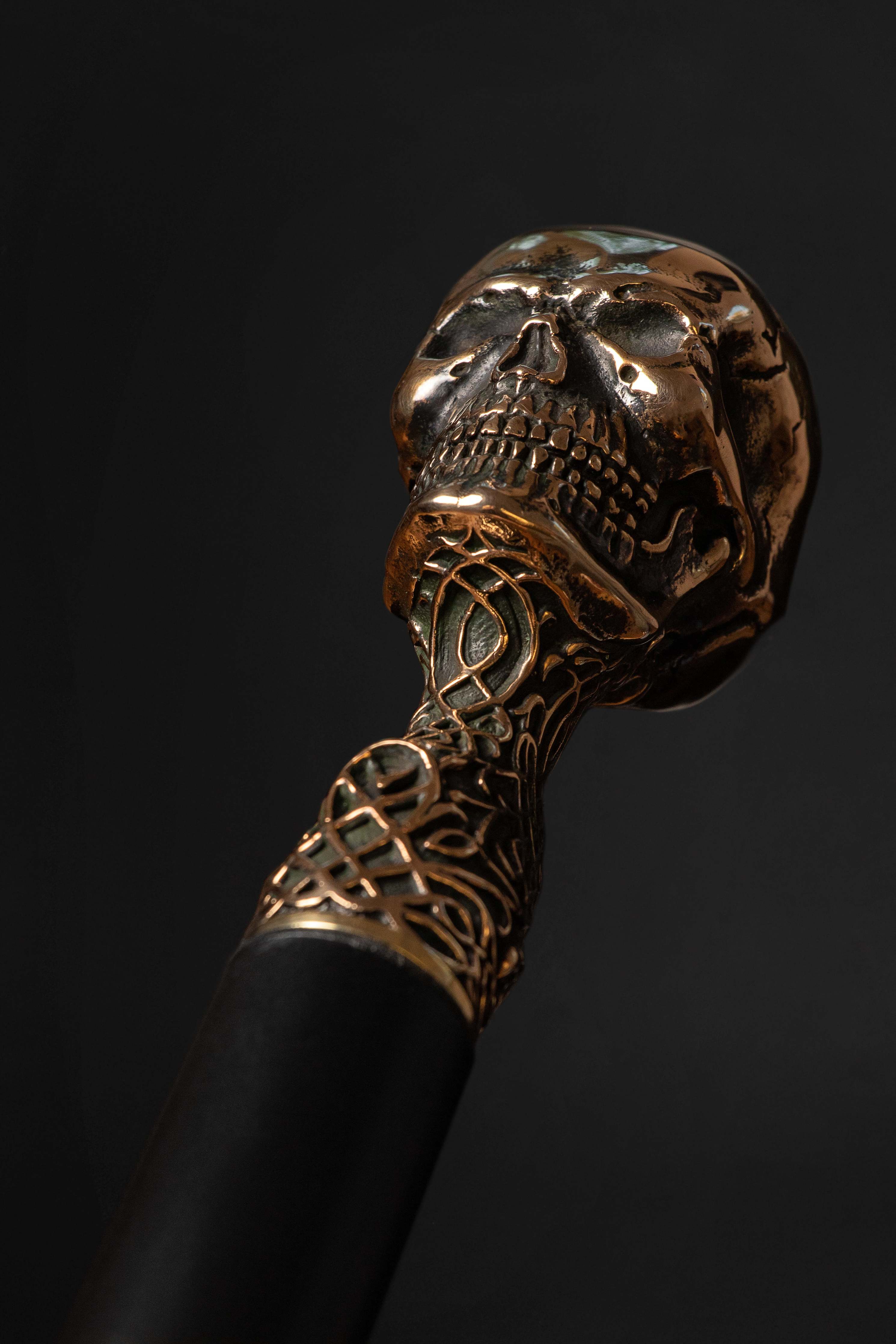 Sword Walking Cane Skull Hidden Blade Sword Stick, Damascus Steel Sword ...