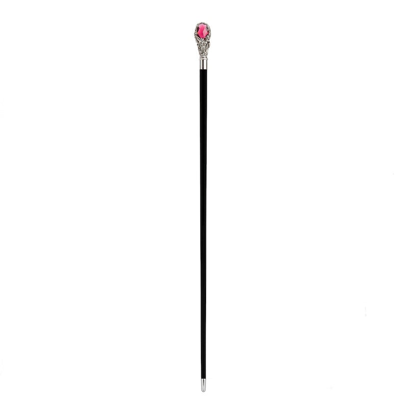 Antique Fancy Walking Stick Red Gem, Silver Presentation Cane | ART ...